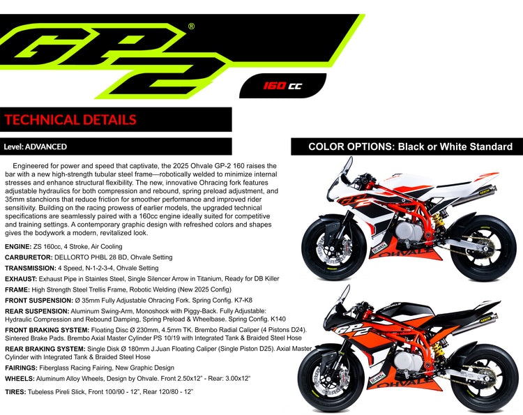 GP-2 160 4-SPEED – Ohvale USA